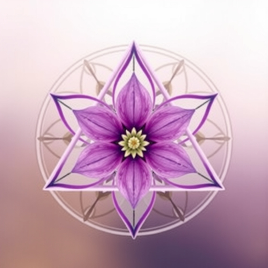 Flower of life in triangle simple