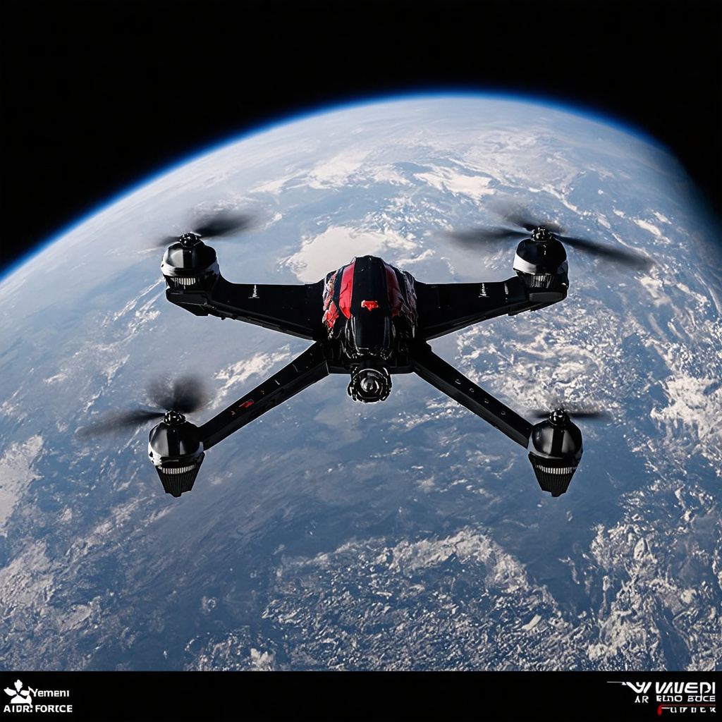 Predator Attack drone over the earth of the space, b...