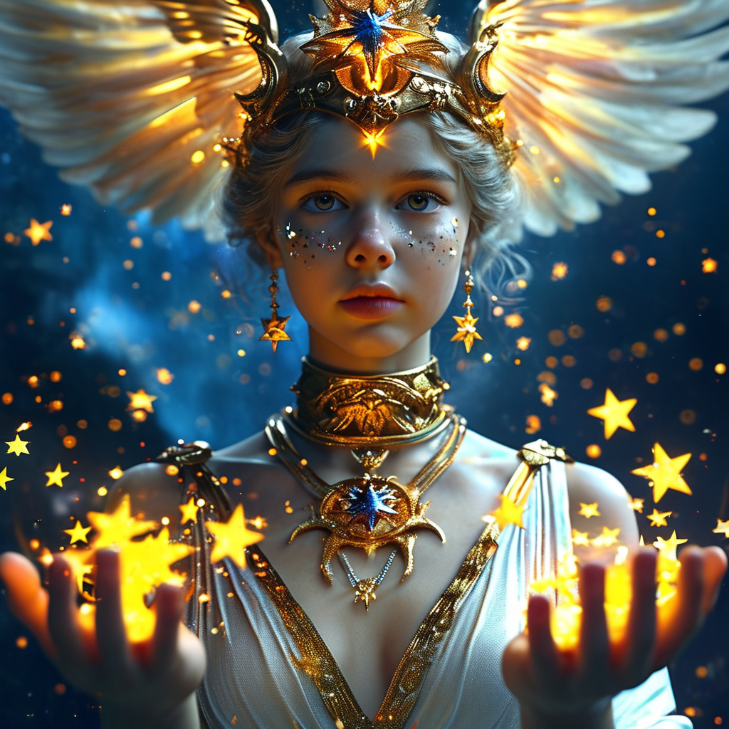 Realistic imge of young but very powerful goddess....