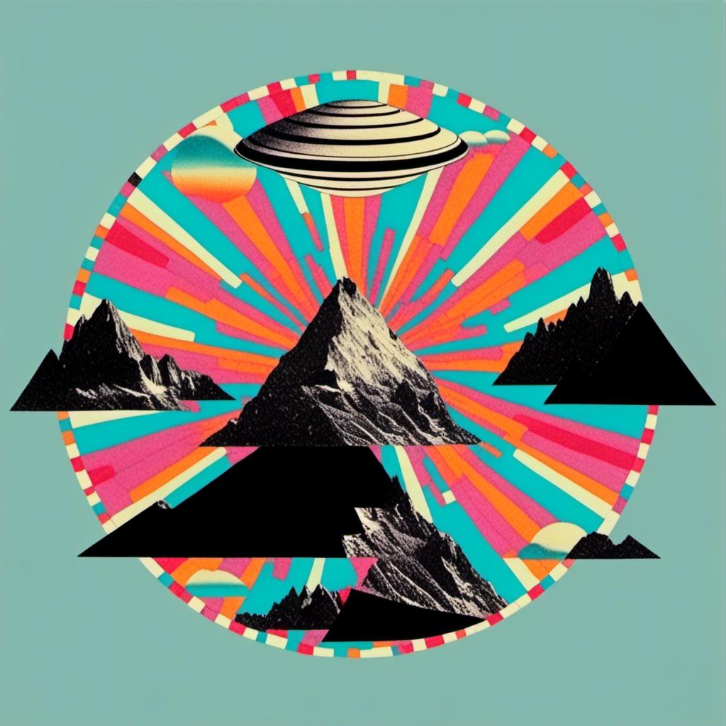 a surreal trippy psychedelic collage evoking the fee...