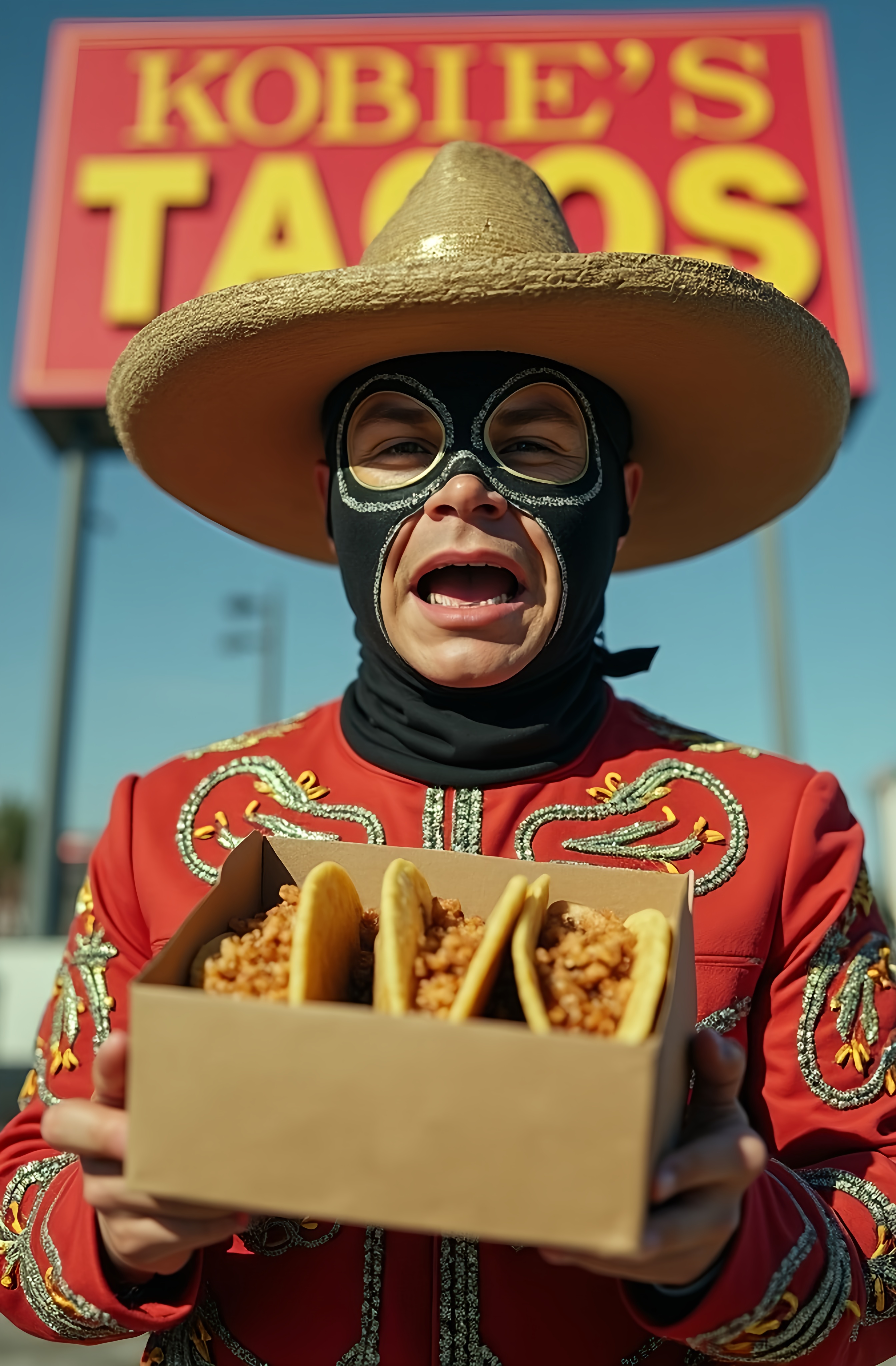 1980s Mexican punk esthetic , masked luchador wit...