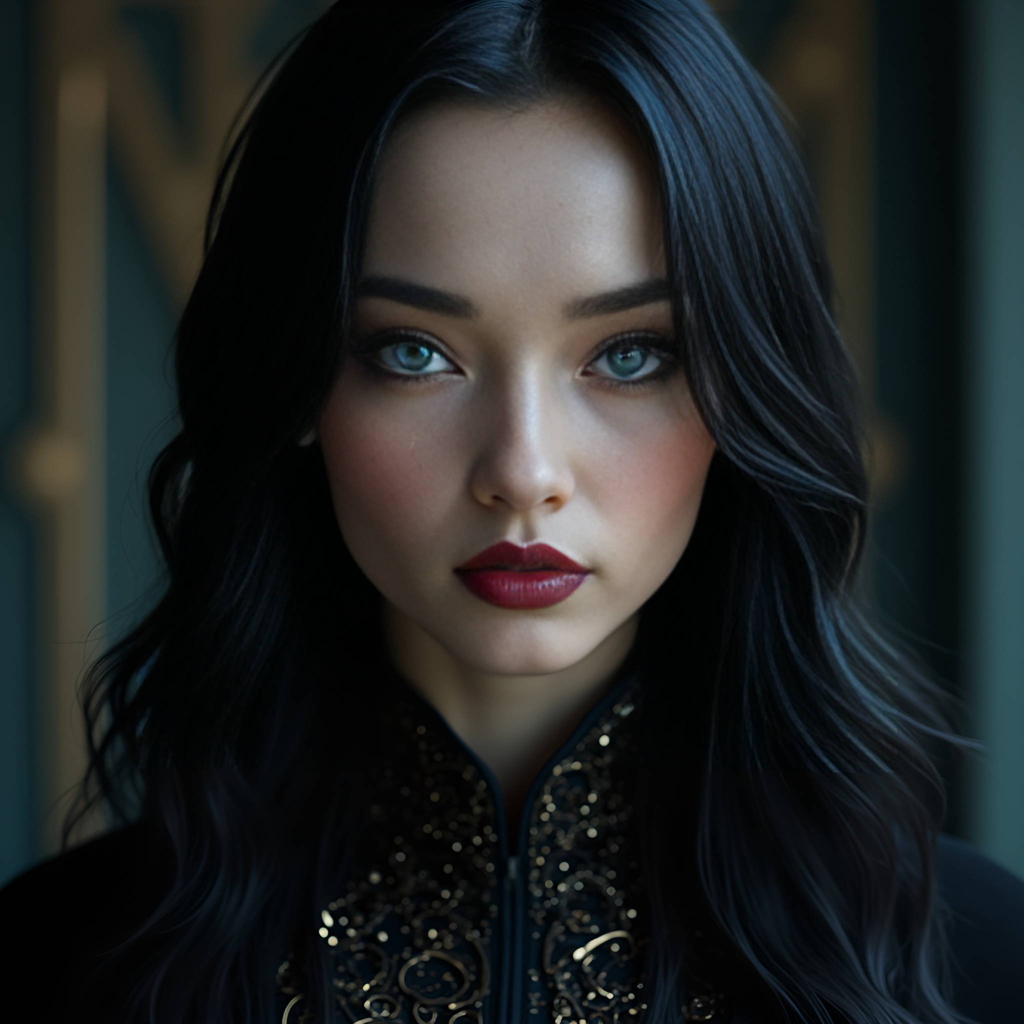 Ultra-realistic portrait of Lyra Nox, an enigmatic A...