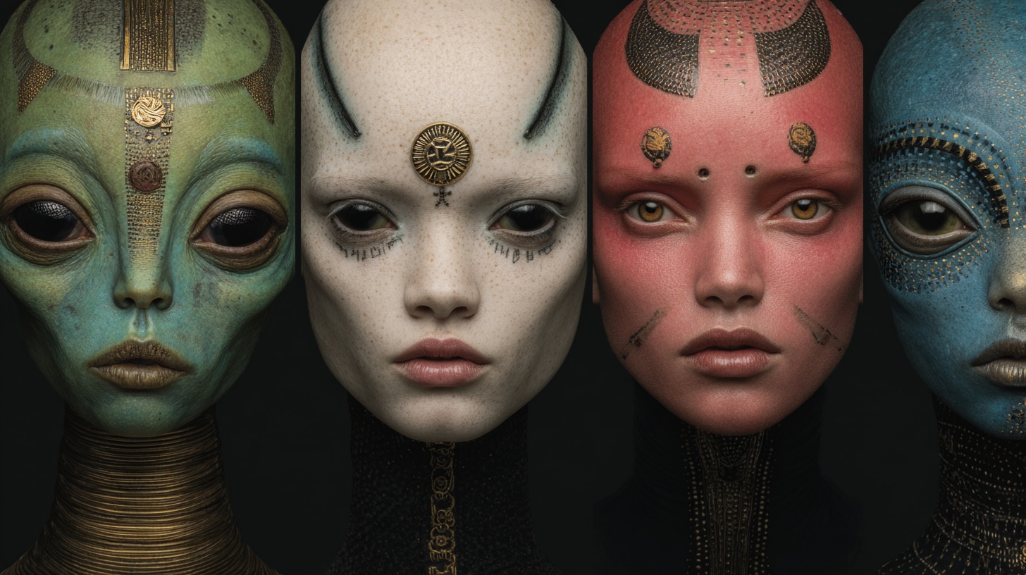 high-end alien supermodels
