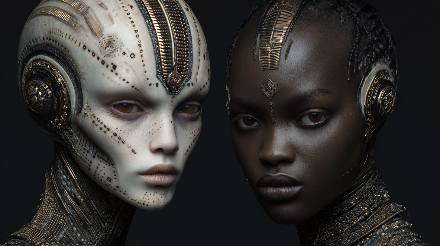 high-end alien supermodels