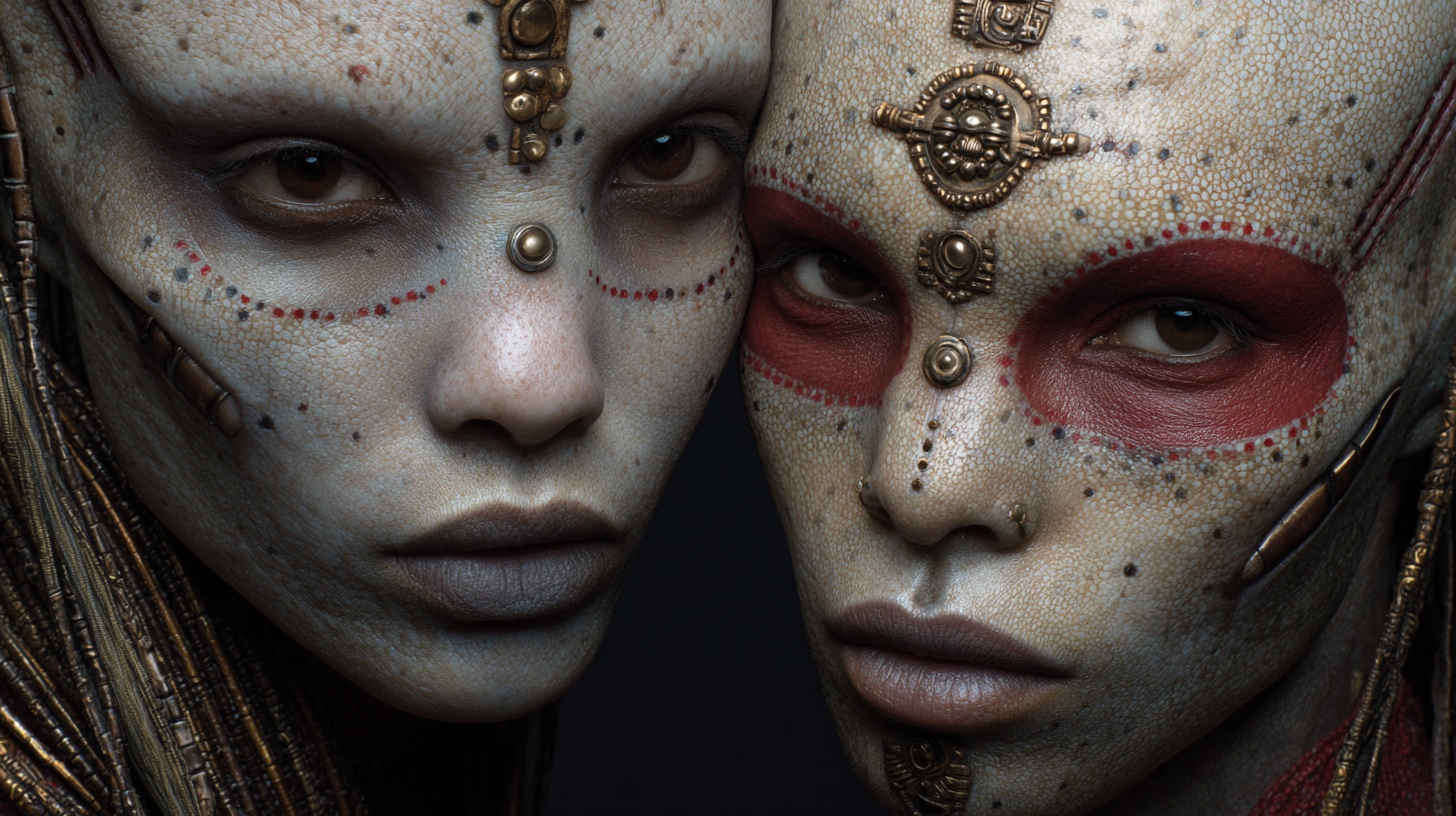 high-end alien supermodels