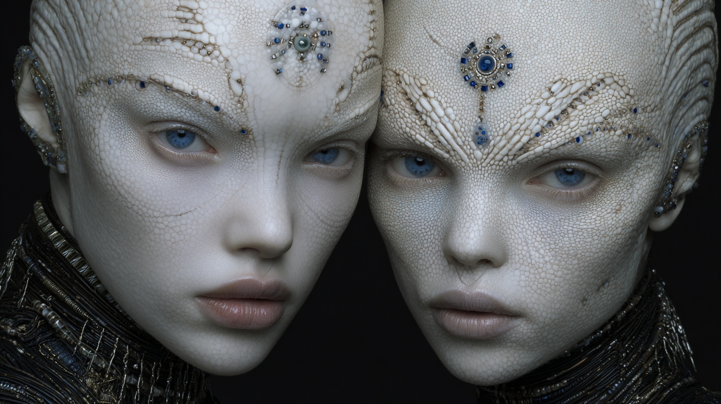 high-end alien supermodels