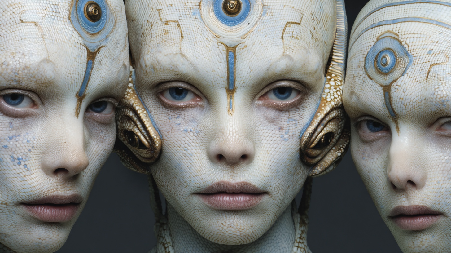 high-end alien supermodels