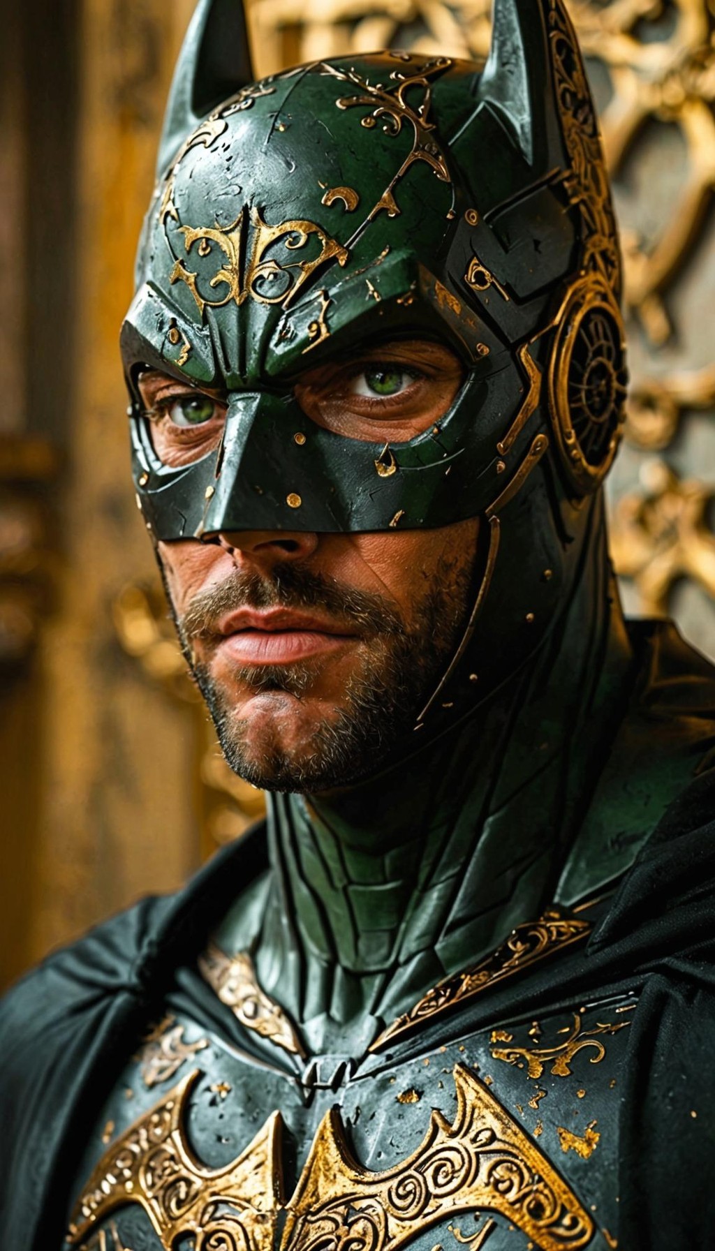 Batman and his cyberneural interface in Gotham tech...