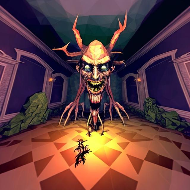 Distorted 1993 ctr monitor old cgi low poly ps1 game... | OpenArt
