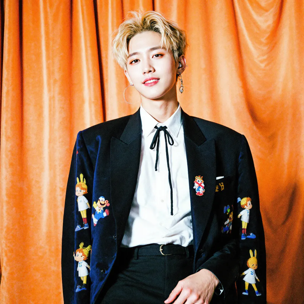 A kpop idol (boy) very baby looking and great visuals