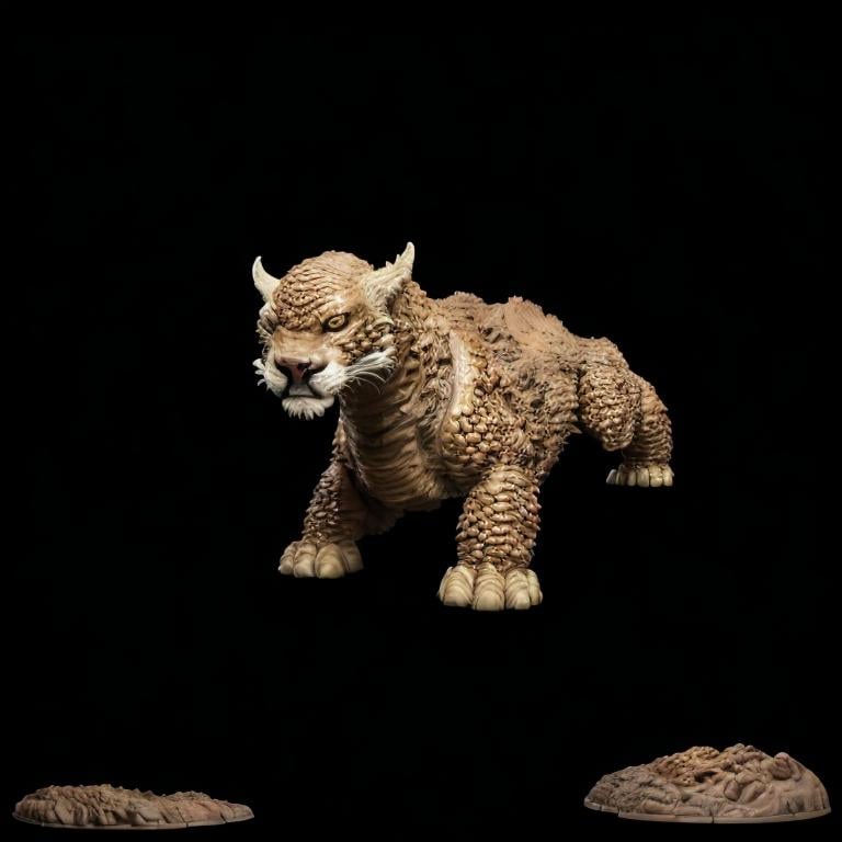 dangerous puma beast with a tough brown shell whit t...