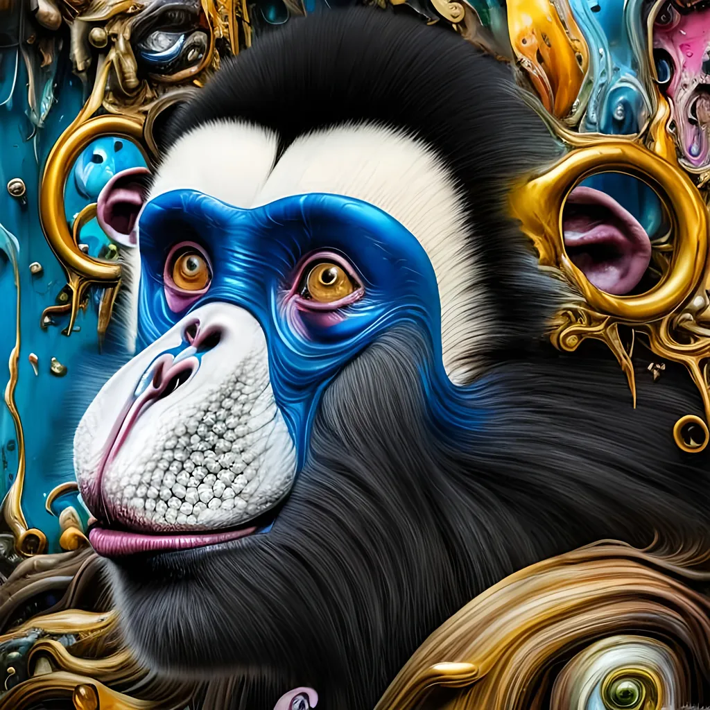 Colobus in the style of Salvador Dali, 8k resolution... | OpenArt