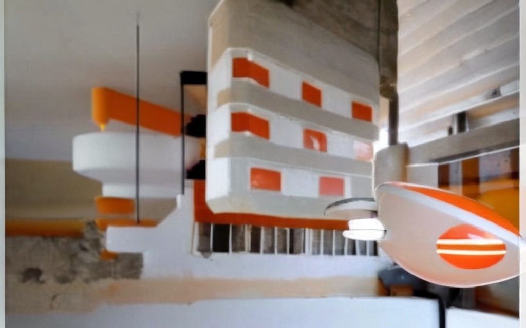 orange plastic building, USSR, 1969, brutalist, bubb...