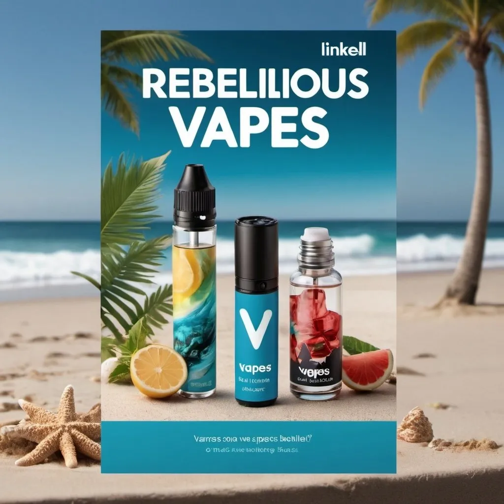 A poster on LinkedIn for vapes, various designs of v...