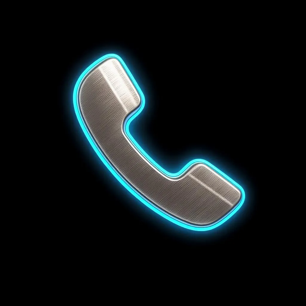 A sleek, metallic telephone receiver dominates the i...