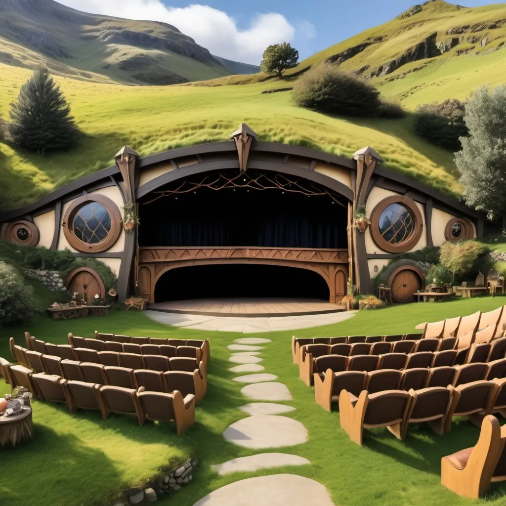 A Landscape picture where we can see a stage built f...