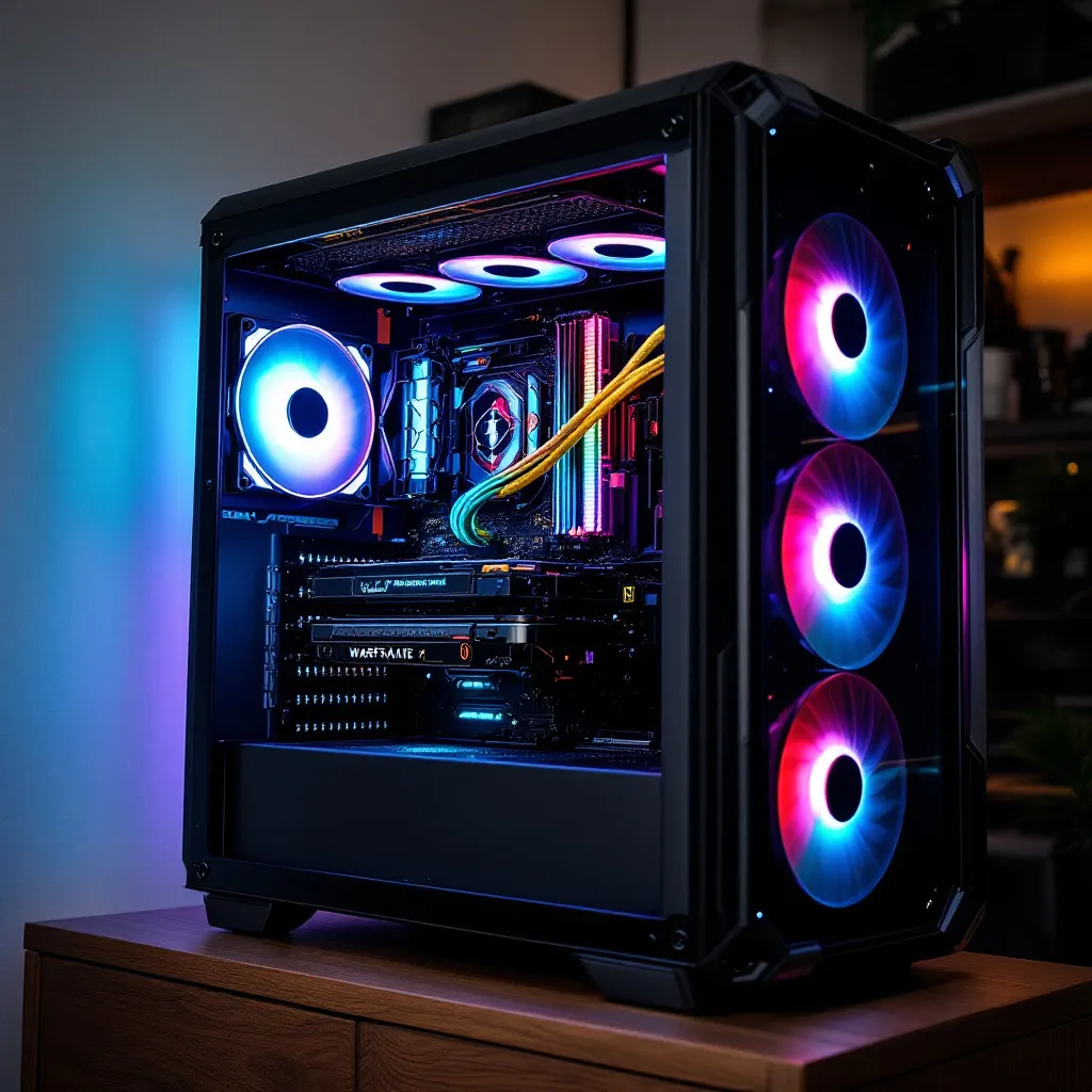 generate photo of gaming pc baded on this informatio...