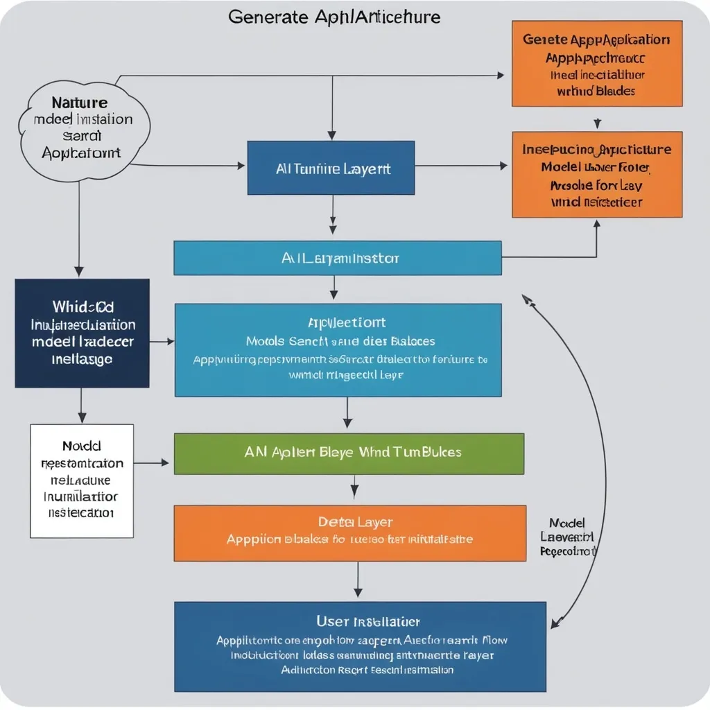 generate an application architecture flow chart, whi...