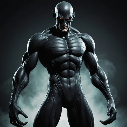 venom, hyper realistic, black, realistic. muscle.