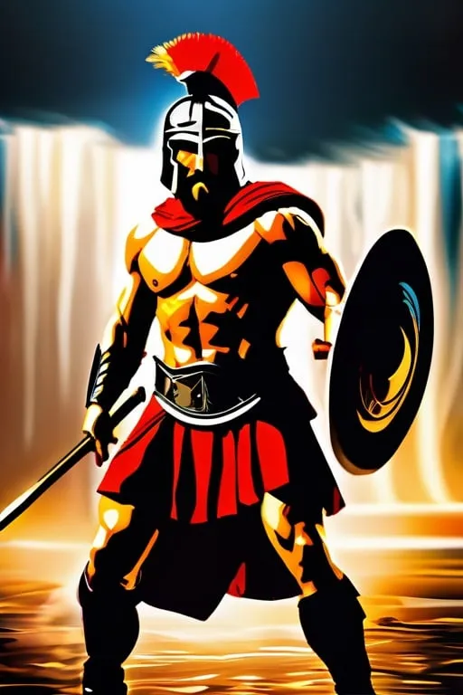 God Ares in battle. Photorealistic. Professional pho...