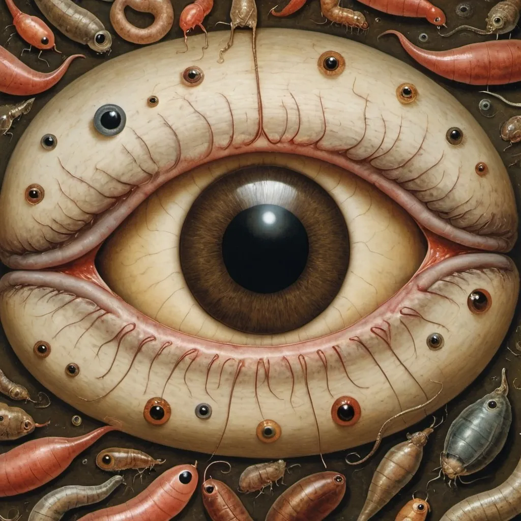 there are six parasitic worms shaped like the letter...