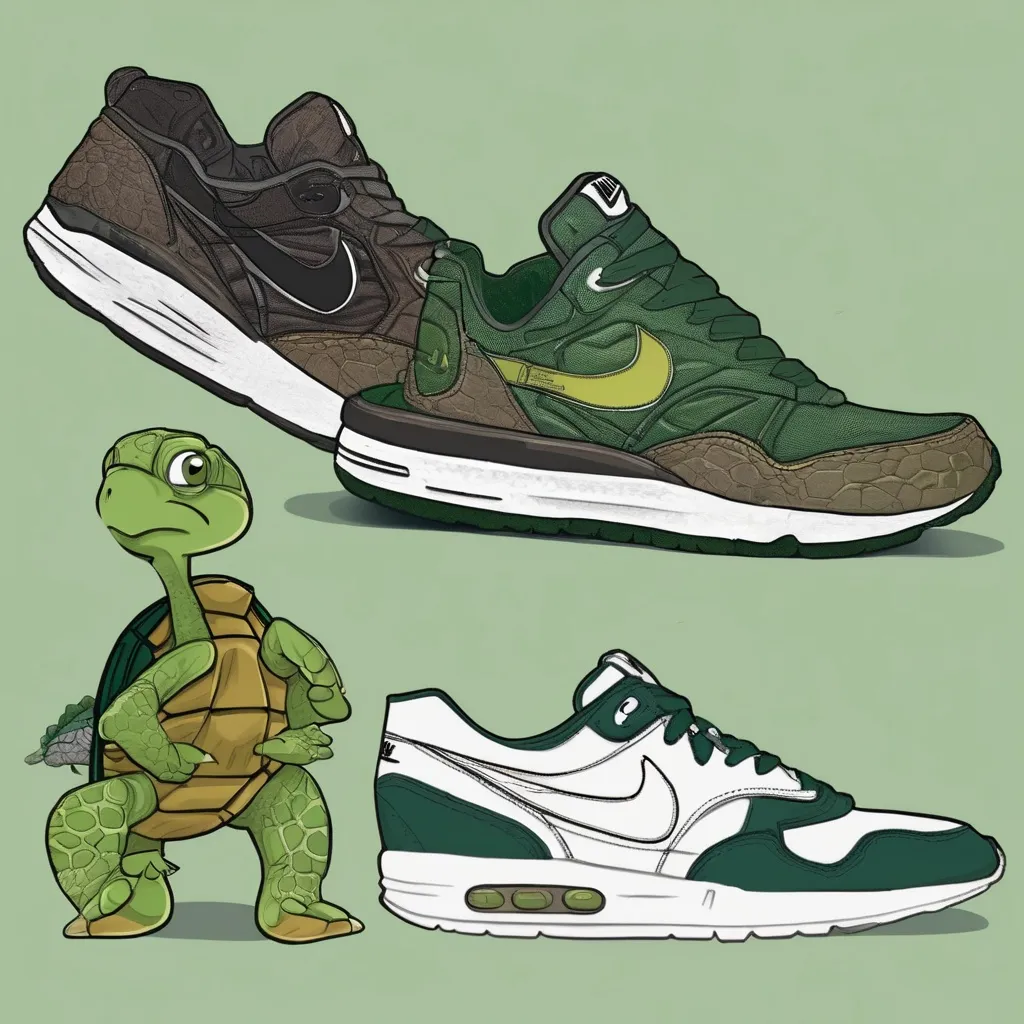 turtle weaning nike sneakers