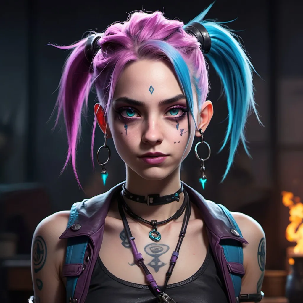 create a character inspired by Jinx from Arcane Netflix