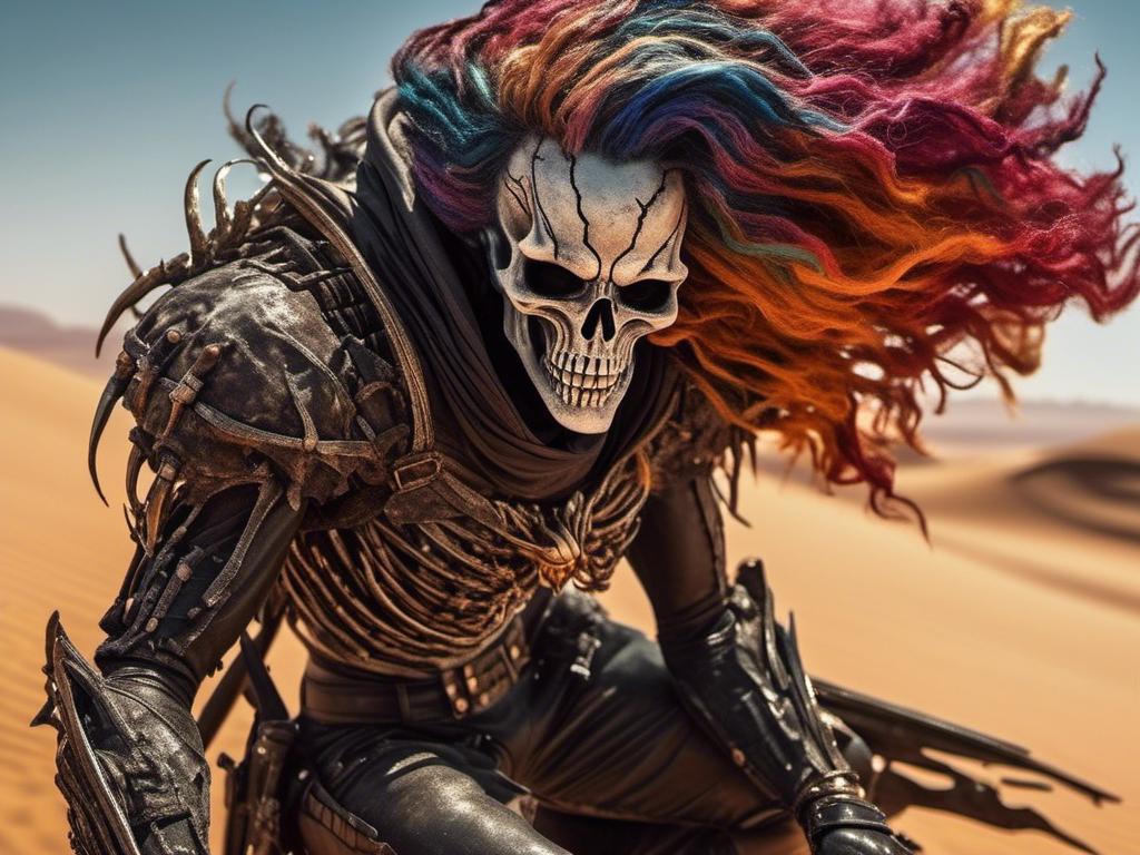 horror ghost rider dusty, desert (UHD, int...