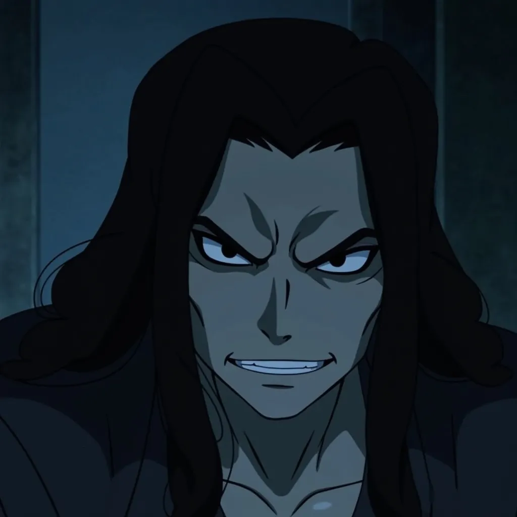 With an intense demeanor, a character emerges from s...