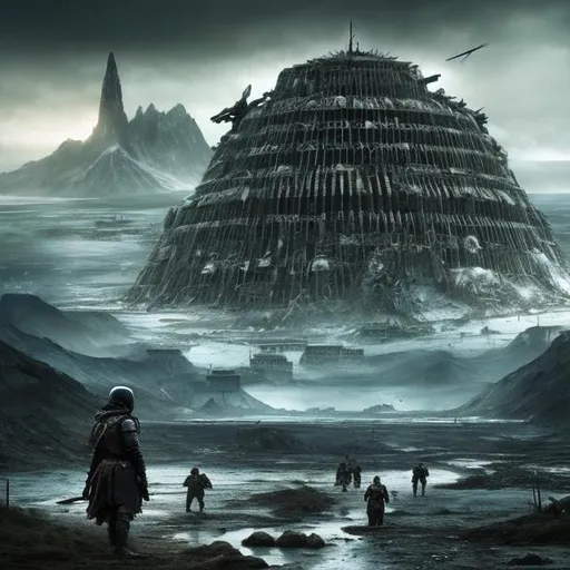 wide panorama view, hundreds of xenomorphs climbing... | OpenArt