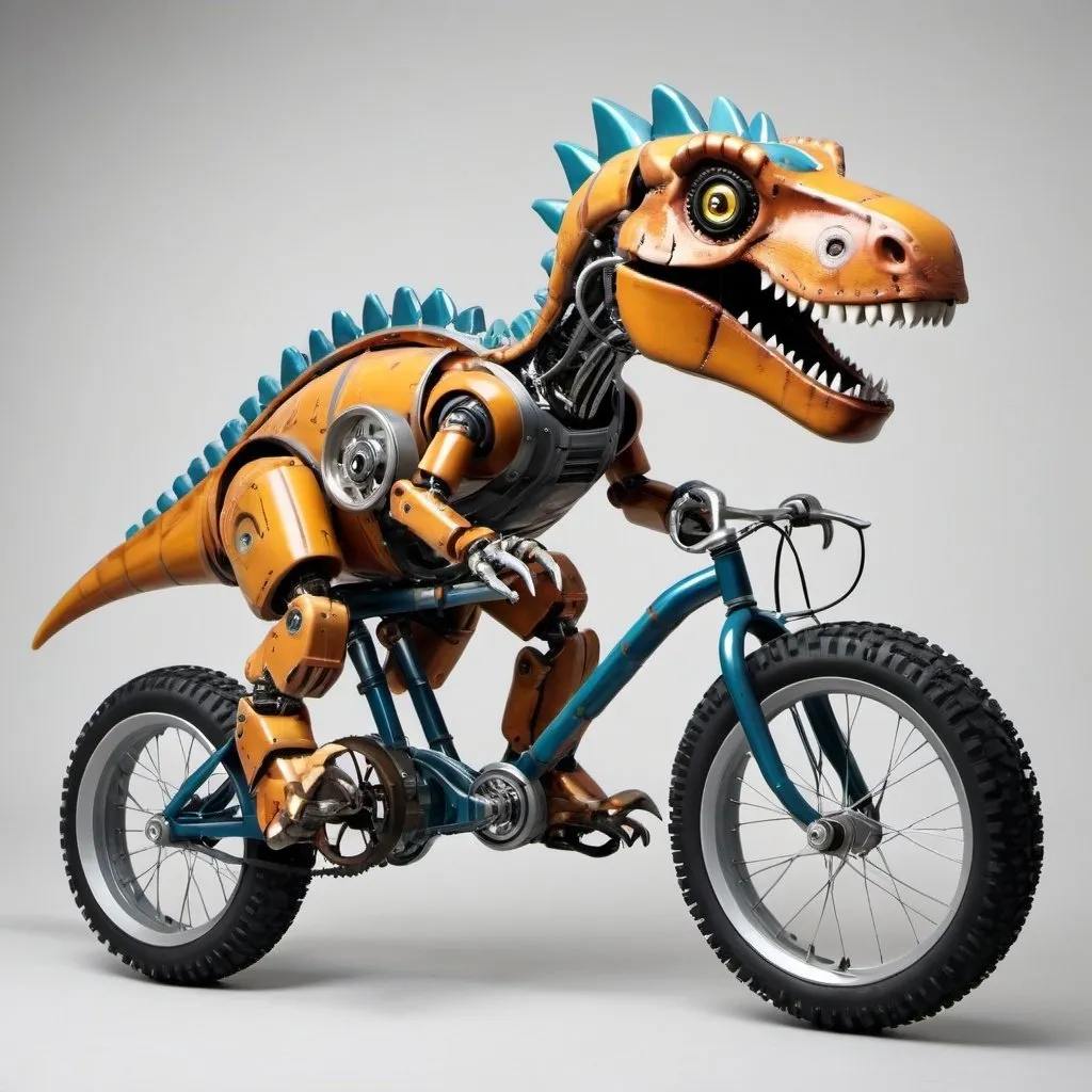 a robot Dino bike