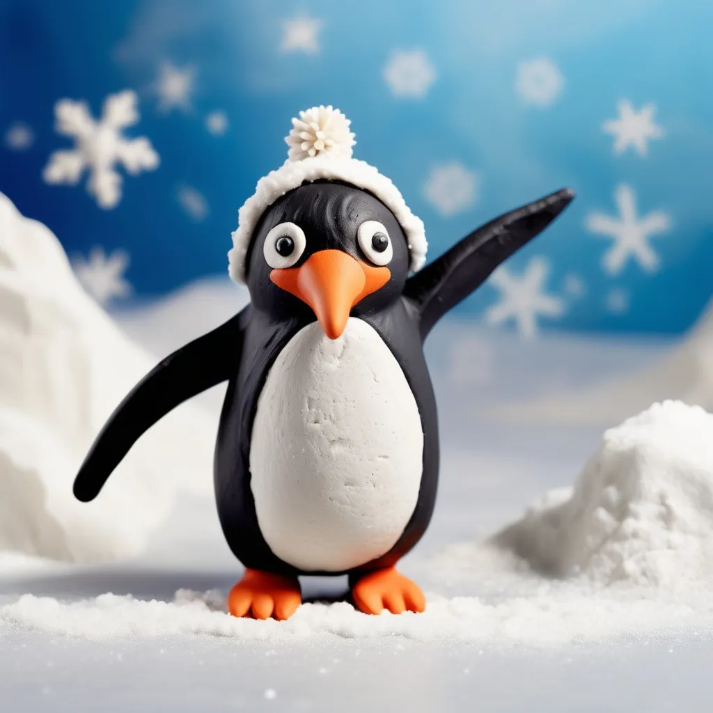 Design a claymation scene for a children's storybook...