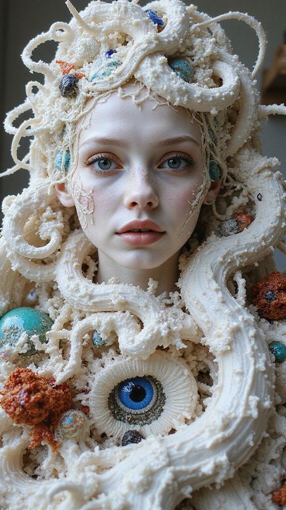 This **“flesh mandala”** is a hyperreal masterpiece...