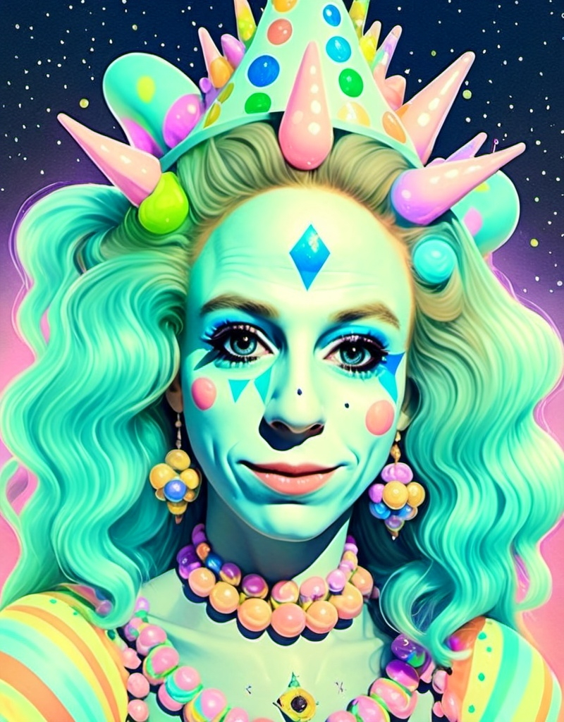 a beautiful ethereal pastel colored holographic astr...