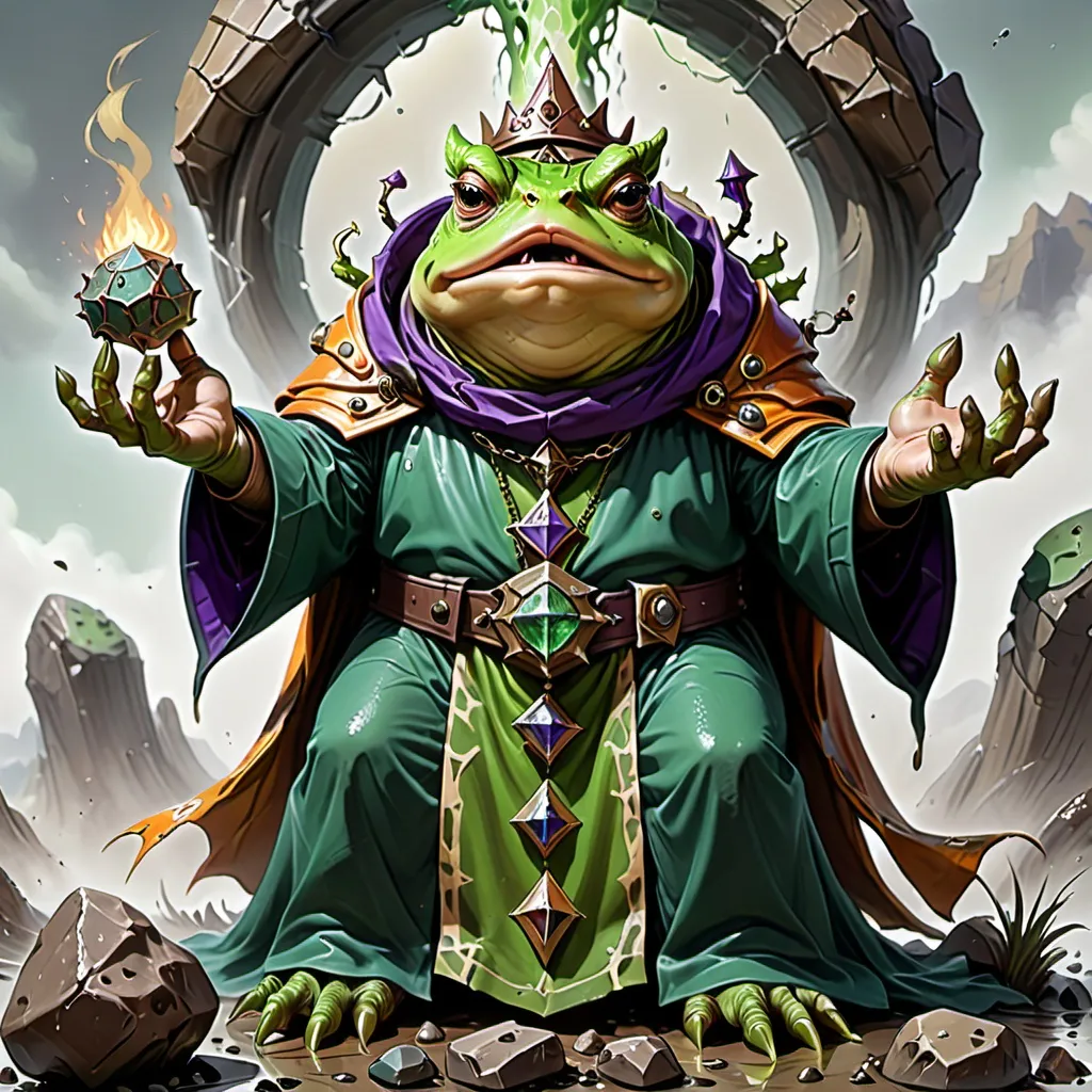 One Giant Toad Priest drawing inspiration from Lord...