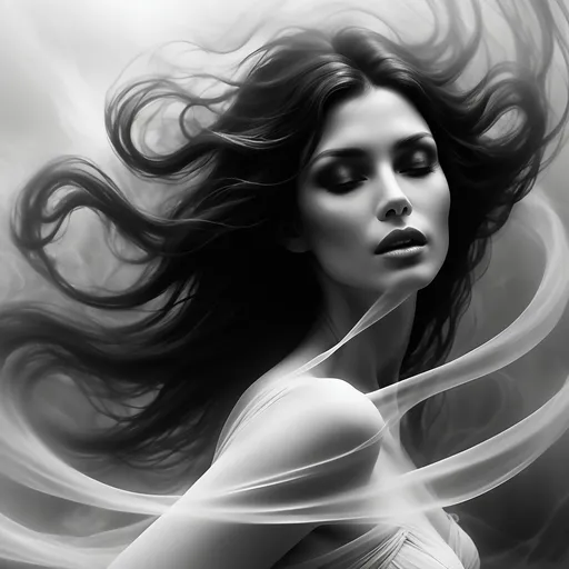 Ethereal Hauntingly beautiful, a ghost surrounded by... | OpenArt
