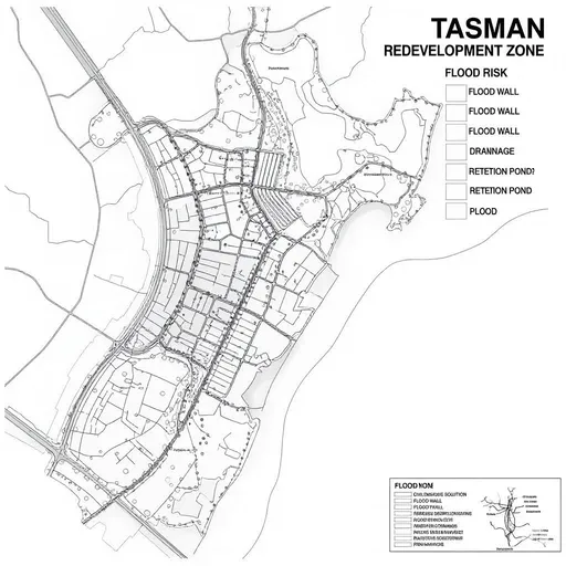 A topographic map reveals a meticulously planned urb...