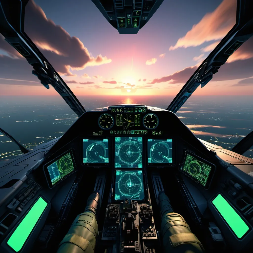 fps game with HUD user interface, jet fighter,UI hud