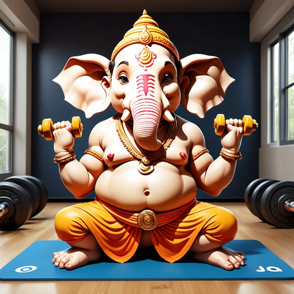 Create an image of Bal Ganesha, the child form of Lo...
