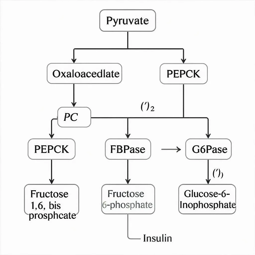 Create a Schematic of the Gluconeogenesis Pathway O...