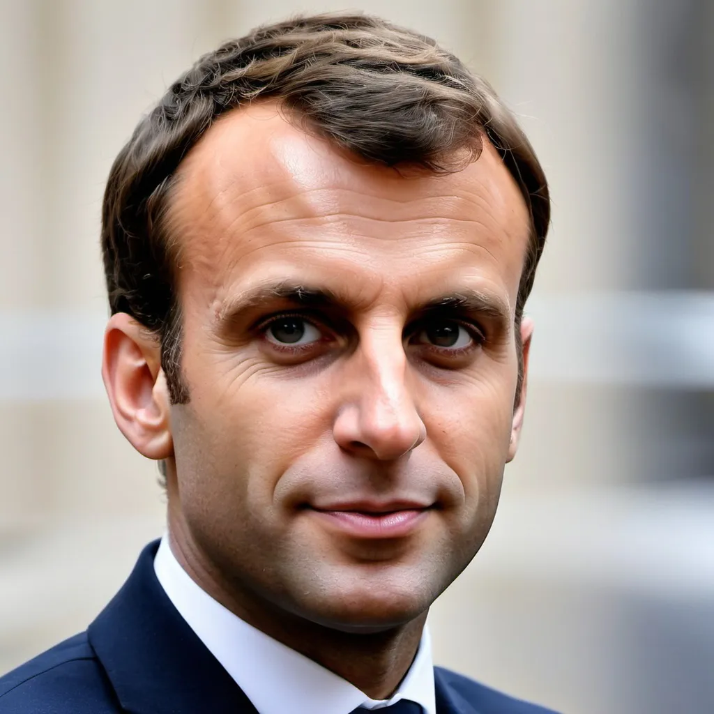 make a photo of emanuel macron