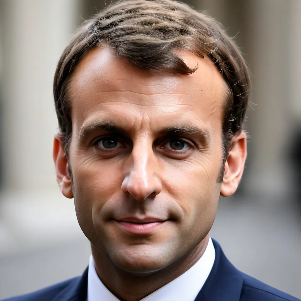make a photo of emanuel macron