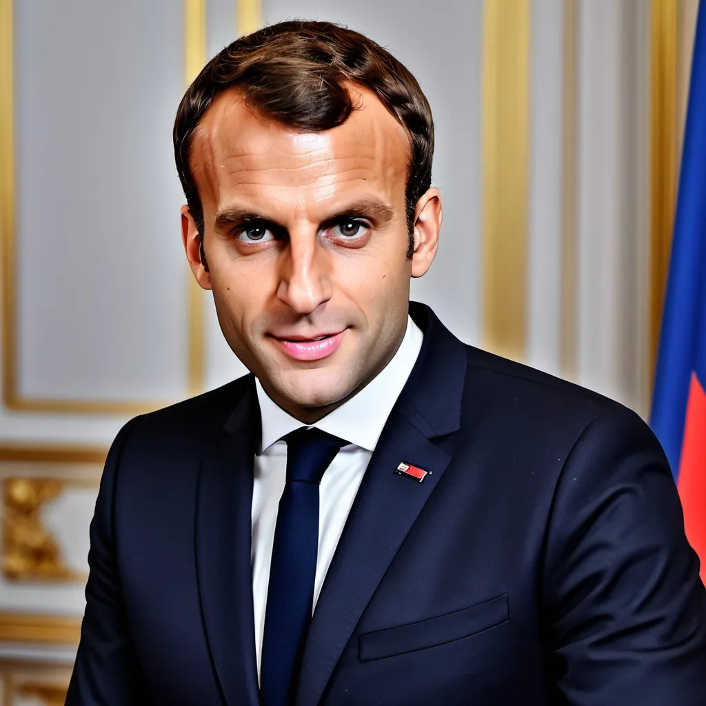 make a photo of emanuel macron