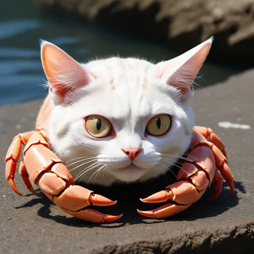 Crab Cat hybrid, caught by a ring, intend escape,...
