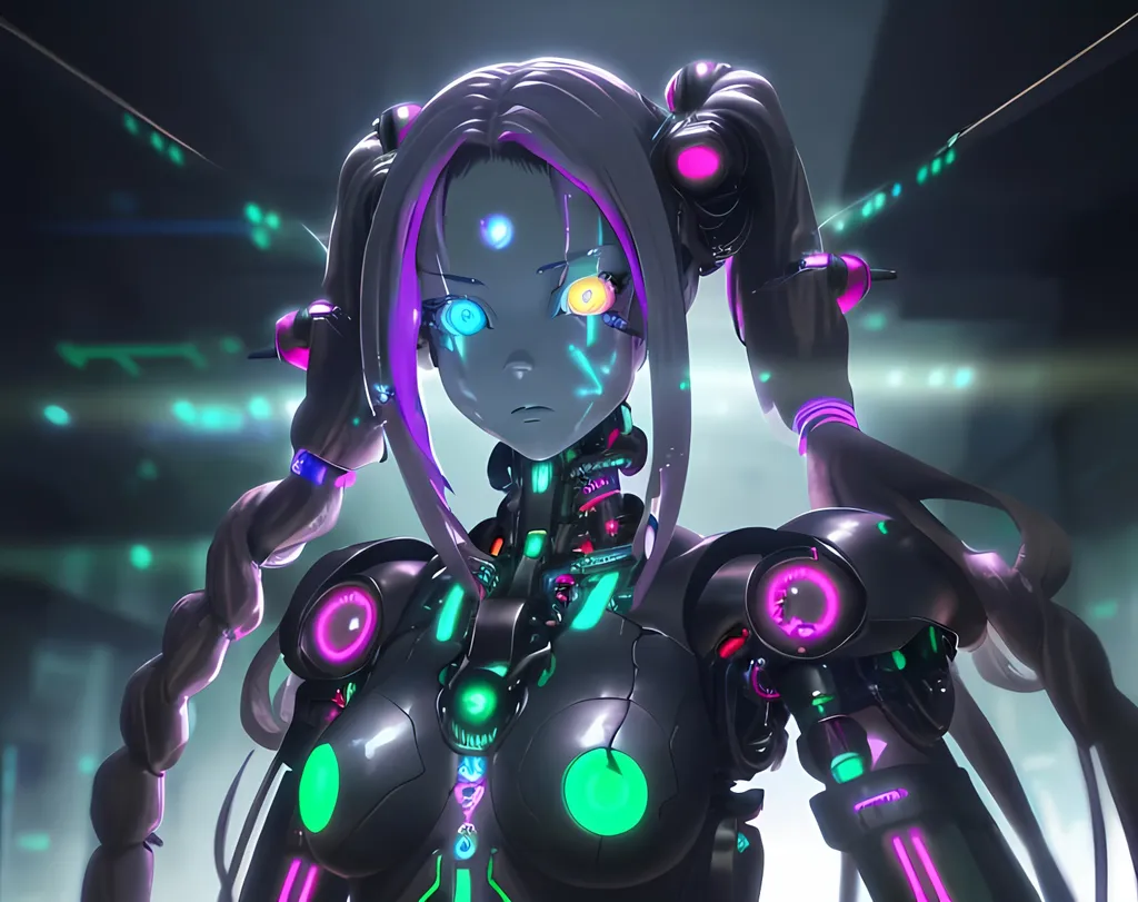 High-resolution 3D anime style rendering of a futuri...