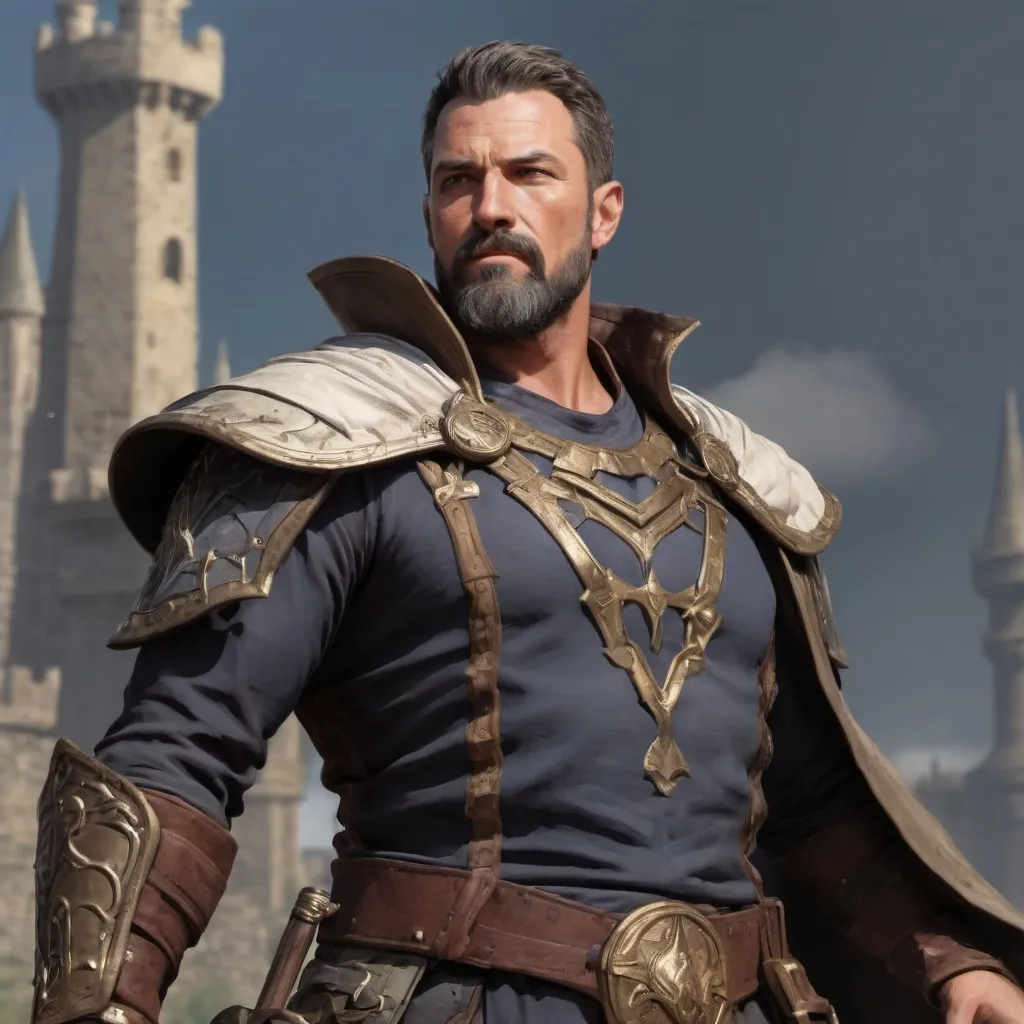 Male heavy-set 39-year old muscular noble large sorc...