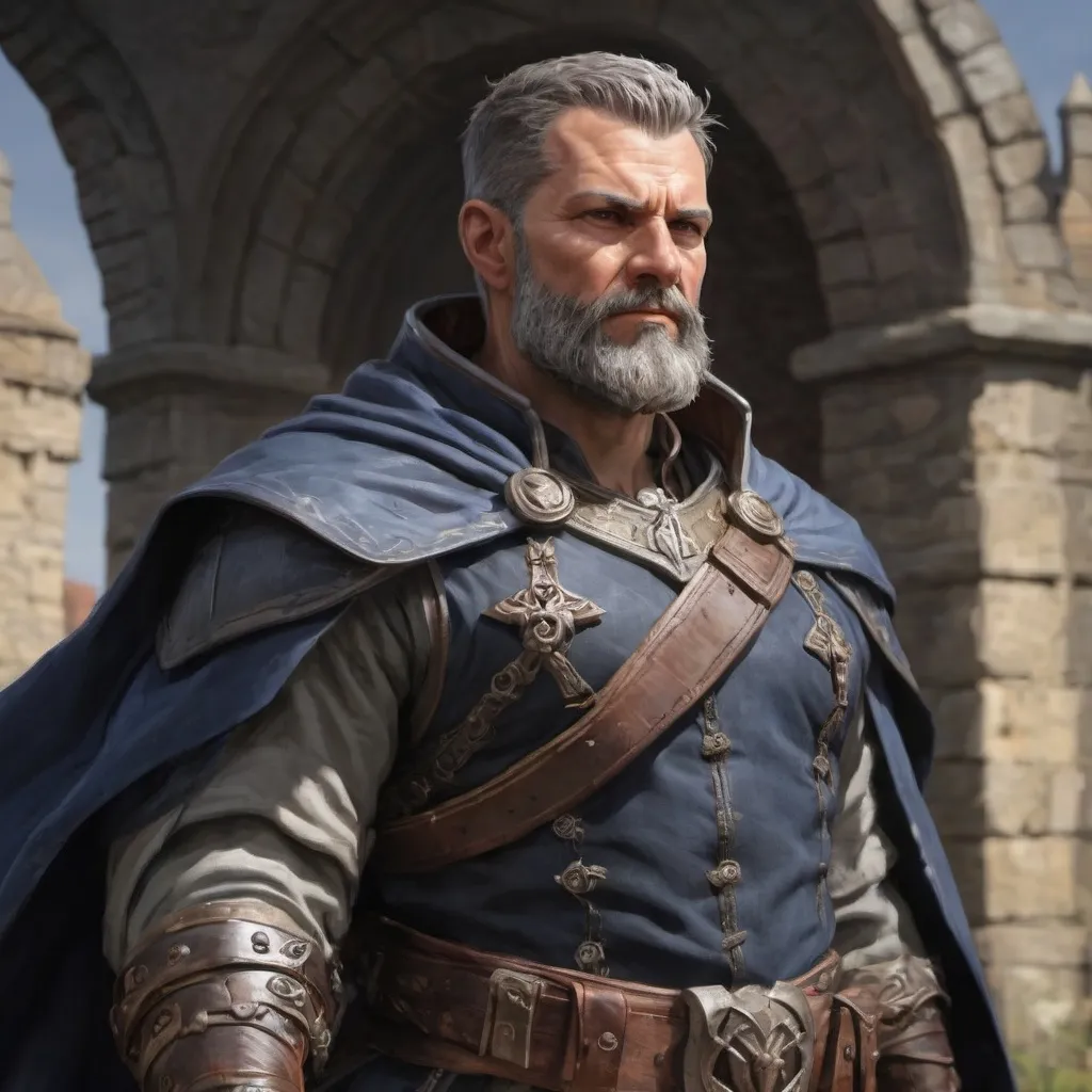 Male heavy-set 42-year old muscular noble large sorc...