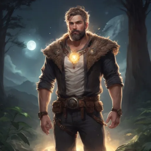 (Full body) male stocky heavy-set transmuter with s...