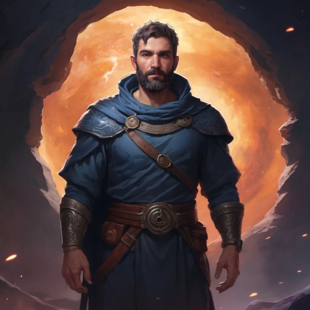 Male stocky large mature greek seer with short-cut h...