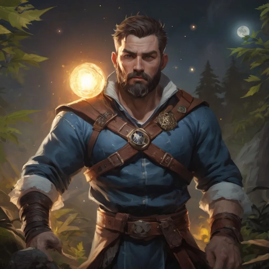 (Full body) male stocky heavy-set transmuter with s...